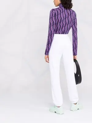 MSGM Logo-print Cotton Track Pants - White