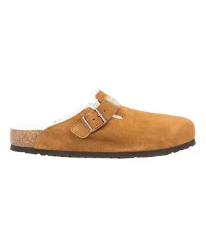 BIRKENSTOCK Boston Fur-lined Sandals Mink