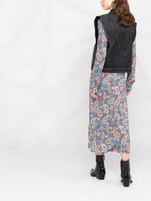 Ba&sh Panelled Denim Waistcoat