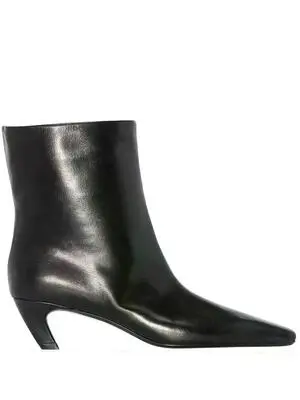 Khaite Arizona Leather Ankle Boots