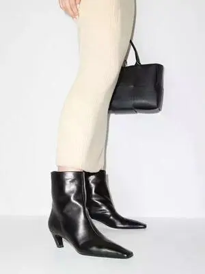Khaite Arizona Leather Ankle Boots