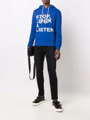 DIESEL® Slogan Print Pullover Hoodie