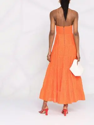 alice and olivia orange maxi dress ANJA ONE SHOULDER DRAPED MAXI DRESS in CORAL