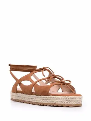 SCAROSSO X Paula Cademartori West Sandals - Brown