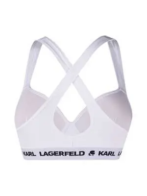 Karl Lagerfeld Padded Jersey Bra - White