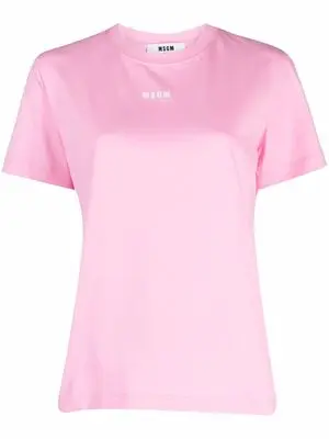 MSGM Logo-print T-shirt - Pink