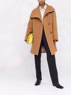 Acne Studios Funnel-neck Double-breasted Coat