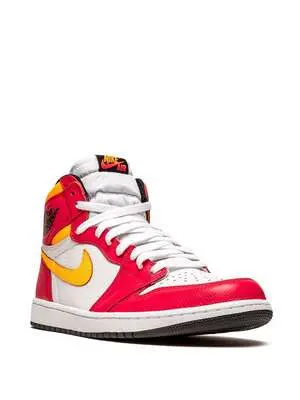 JORDAN Air 1 High Og Light Fusion Sneakers - Red