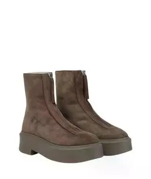 THE ROW Zipped Boot 1 Suede Boots