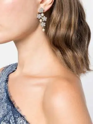 JENNIFER BEHR Aria Crystal And Pearl Earrings
