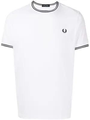 Fred Perry Logo-embroidered T-shirt - White