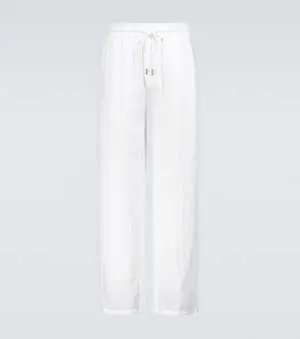 Vilebrequin Linen Drawstring Trousers - White