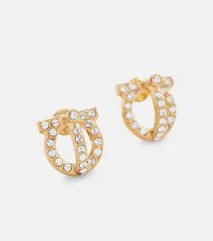 FERRAGAMO Gancini Crystal-embellished Earrings