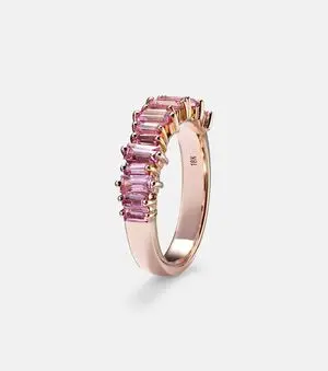SUZANNE KALAN 18kt Rose Gold Ring With Sapphires