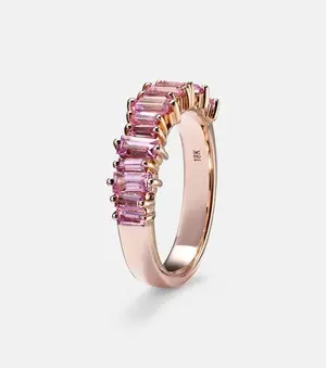 SUZANNE KALAN 18kt Rose Gold Ring With Sapphires