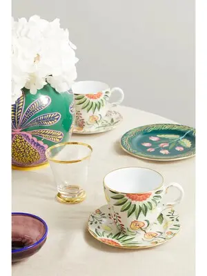 La DoubleJ Porcelain Espresso Cups And Saucers Set - White