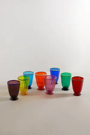 La DoubleJ Rainbow Set Of Eight Glasses Orange