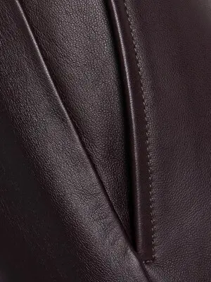 Theory Leather Straight-leg Pants - Brown