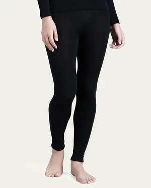 Hanro Wool & Silk Blend Leggings - Black