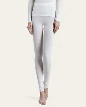 Hanro Wool & Silk Blend Leggings - Ivory