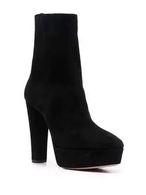 AQUAZZURA Sue High-heel Boots - Black