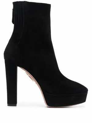 AQUAZZURA Sue High-heel Boots - Black