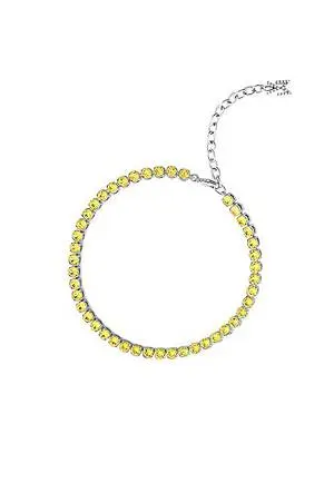 Amina Muaddi AMINA MUADDI Tennis Anklet Light Topaz
