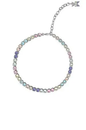 Amina Muaddi AMINA MUADDI Tennis Anklet Silver & Candy Rainbow