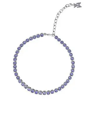Amina Muaddi AMINA MUADDI Tennis Anklet Silver & Tanzanite
