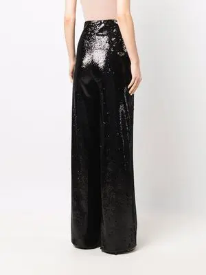 Philipp Plein Embellished Wide-leg Trousers - Black