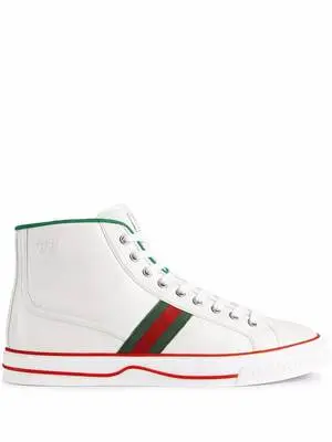 Gucci Web-stripe Lace-up Sneakers White-4
