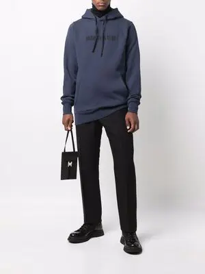 1017 Alyx 9sm Reverse Logo-print Rib-trimmed Hoodie - Blue