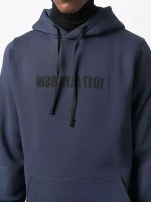 1017 Alyx 9sm Reverse Logo-print Rib-trimmed Hoodie - Blue