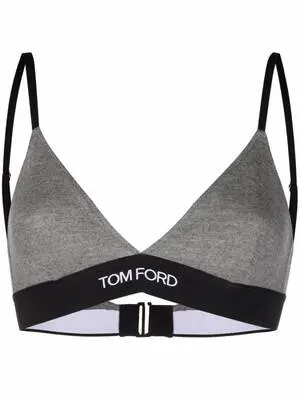 TOM FORD Logo-underband Cashmere Triangle Bra