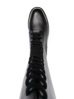 Bally Lace-up Knee-high Boots