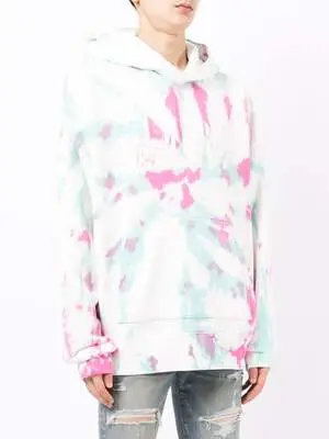 Amiri Logo-print Tie-dye Hoodie