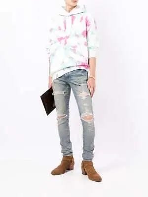Amiri Logo-print Tie-dye Hoodie