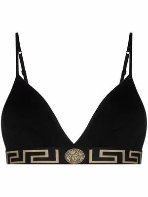 Versace Greca Border Bralette Black