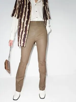 Remain Birger Christensen High-rise Leather Trousers