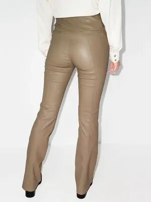 Remain Birger Christensen High-rise Leather Trousers