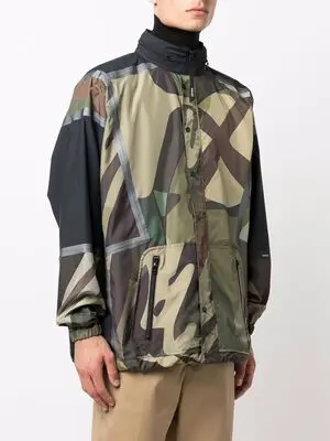 Sacai X Kaws Camouflage-print Windbreaker
