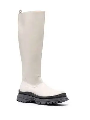 Staud Side Zip Leather Boots
