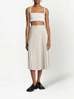 Proenza Schouler White Label Faux-leather Pleated Skirt