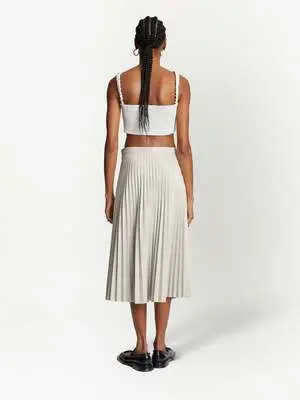 Proenza Schouler White Label Faux-leather Pleated Skirt