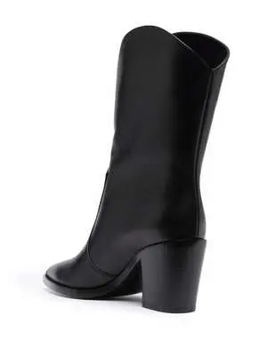 GIANVITO ROSSI Leather Pointed Boots