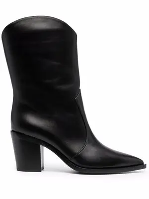 GIANVITO ROSSI Leather Pointed Boots