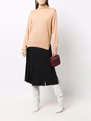 JIL SANDER Roll-neck Fine-knit Jumper - Neutrals