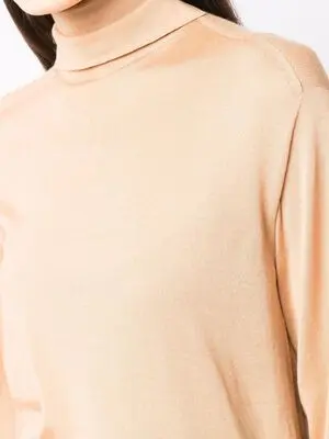 JIL SANDER Roll-neck Fine-knit Jumper - Neutrals