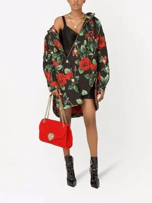 Dolce & Gabbana Rose Print Mid-length Raincoat