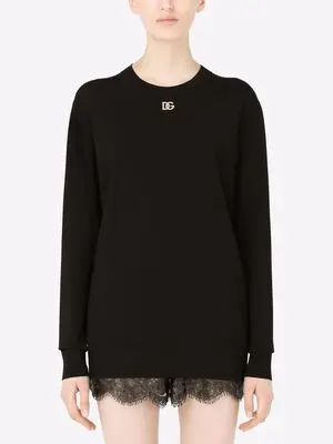 Dolce & Gabbana Logo-appliqué Long-sleeve Sweatshirt